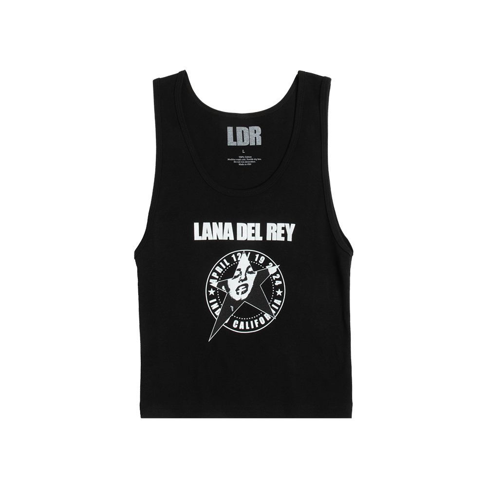 Black Tank Top Lana Del Rey Logo Official Lana Del Rey Store