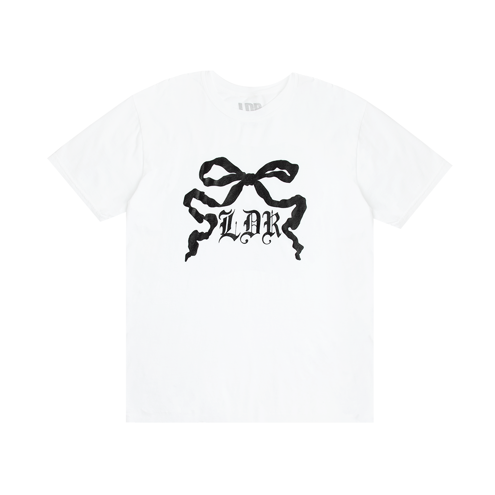 White T Shirt With Ribbon Official Lana Del Rey Store
